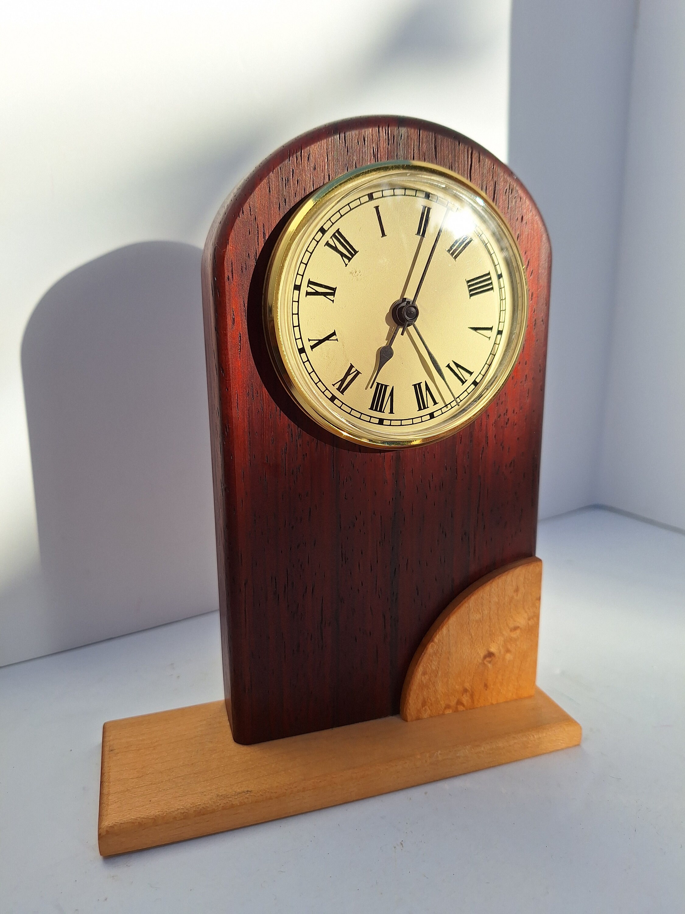 Padauk and Maple Signed Artsy Desk Clock - Etsy