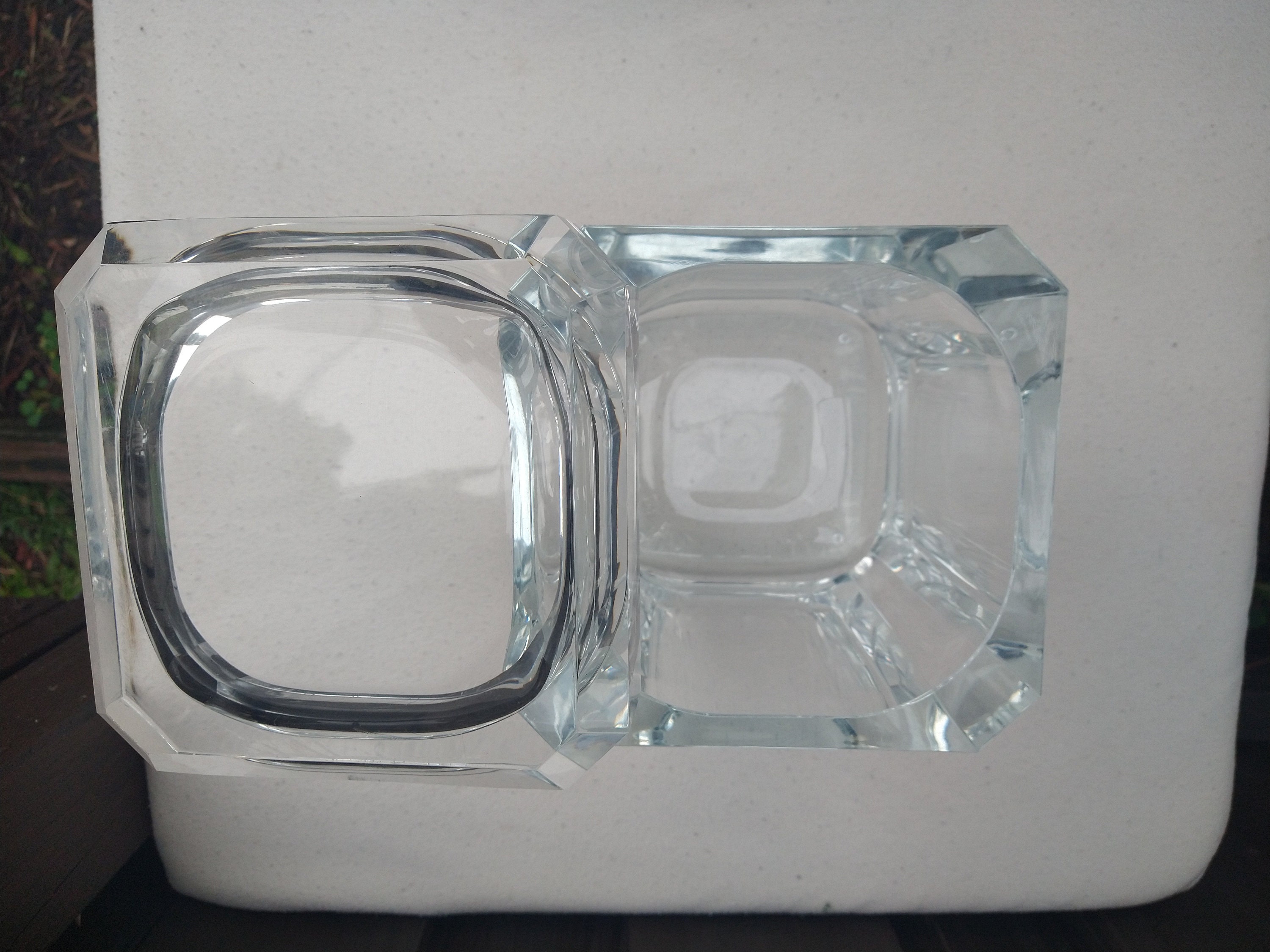 Lucite Ice Bucket, Mid Century Modern Faceted Lucite Iced Box - Etsy