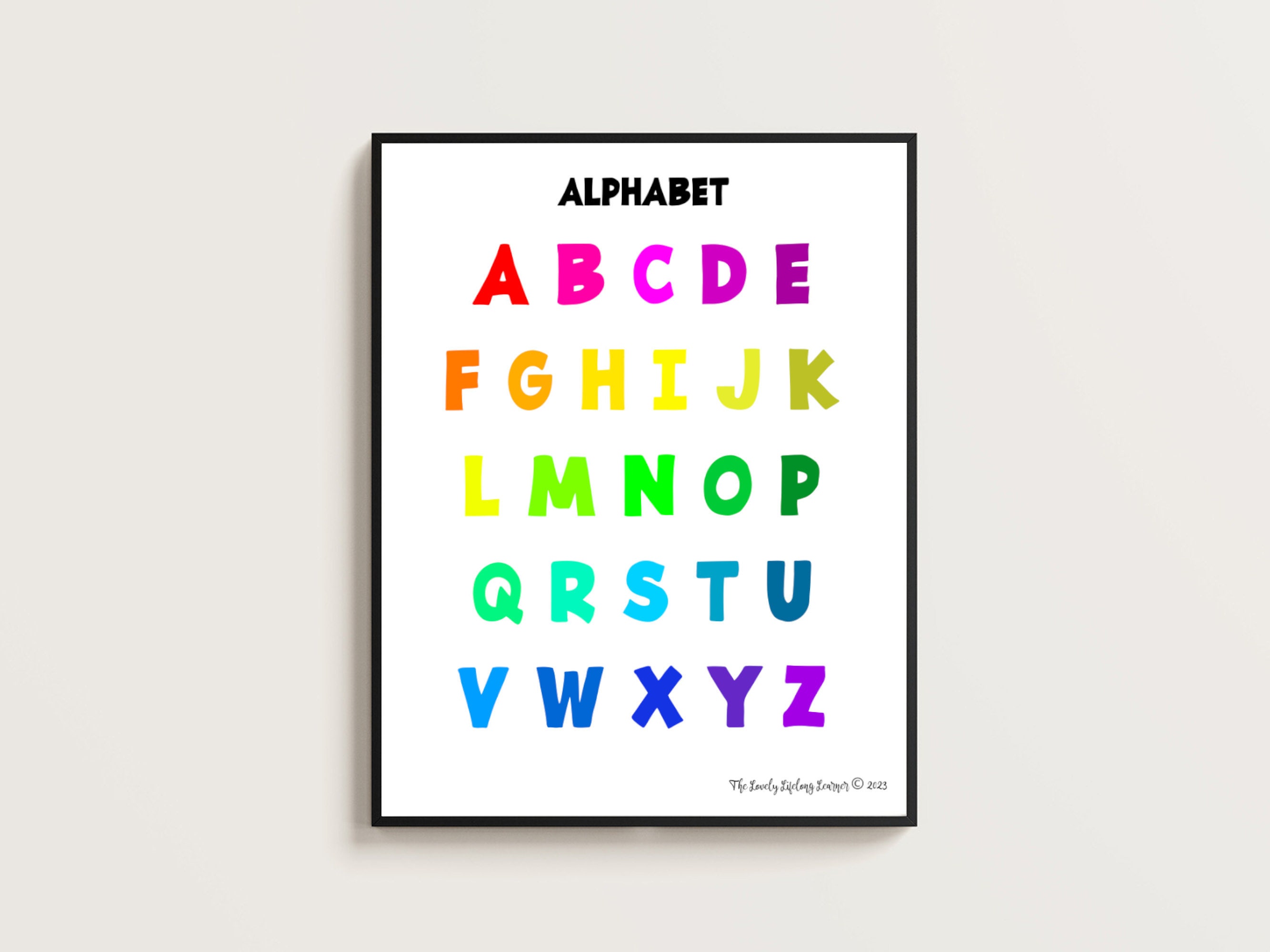 RAINBOW ALPHABET PRINTABLE Poster Educational Classroom - Etsy