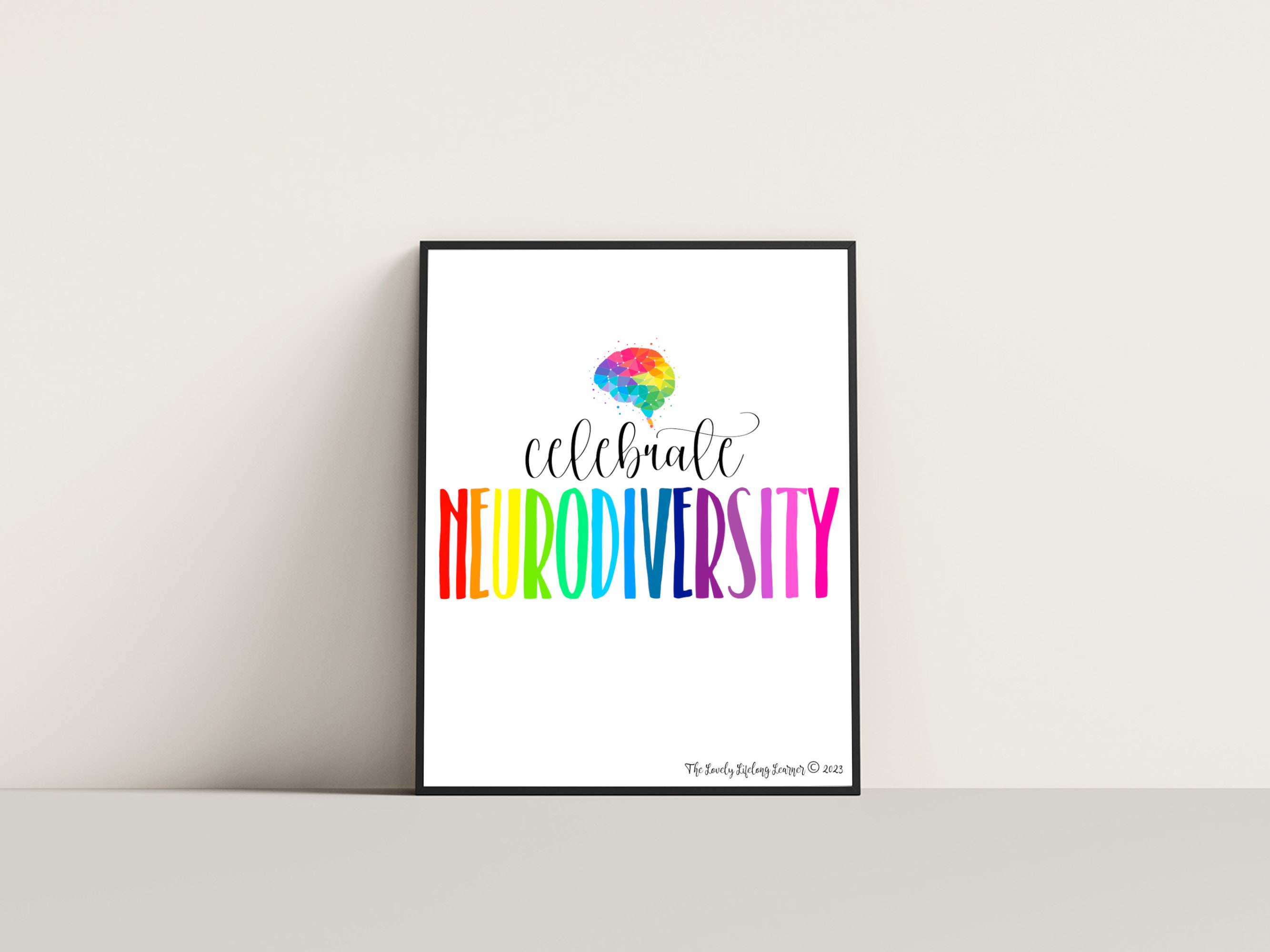 CELEBRATE NEURODIVERSITY PRINTABLE Positive Affirmation Adhd Asd Mental ...