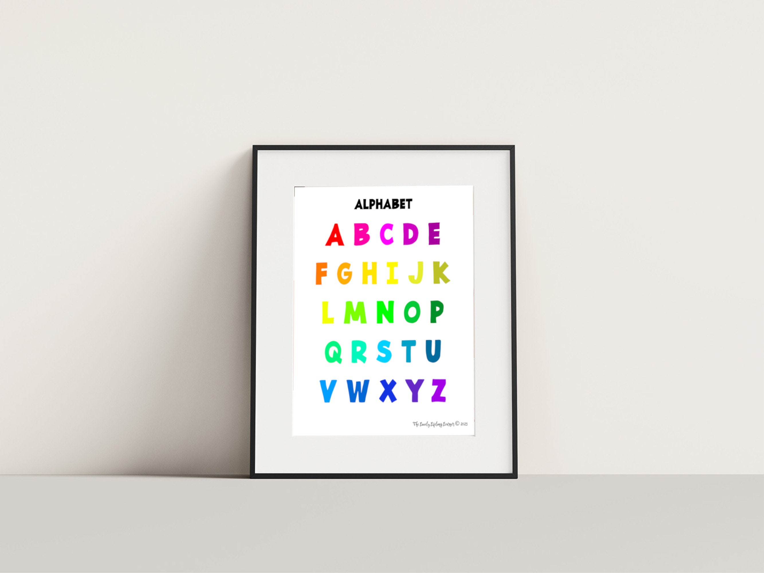 RAINBOW ALPHABET PRINTABLE Poster Educational Classroom - Etsy
