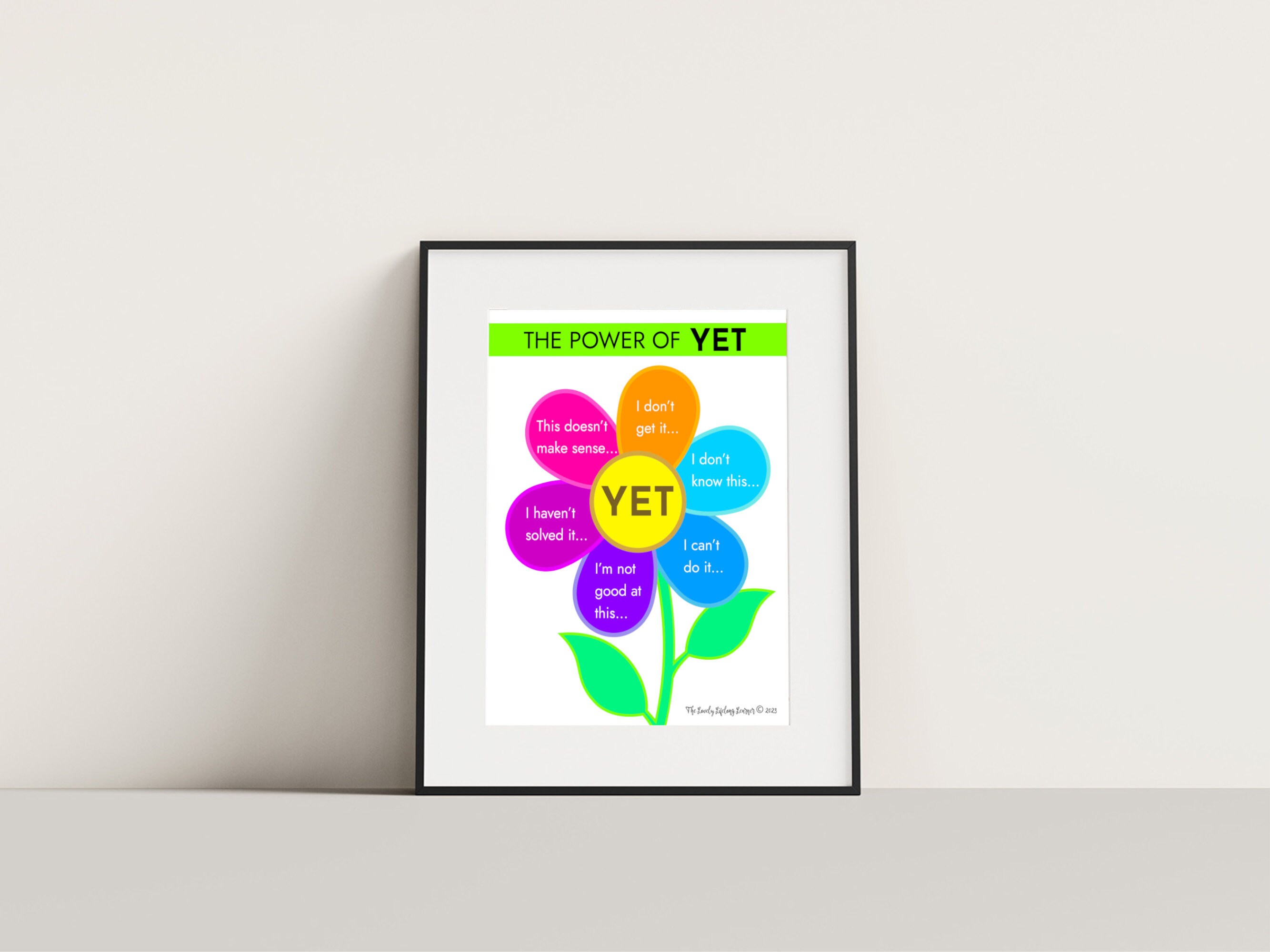 POWER OF YET Printable Growth Mindset School Teacher Classroom Wall ...