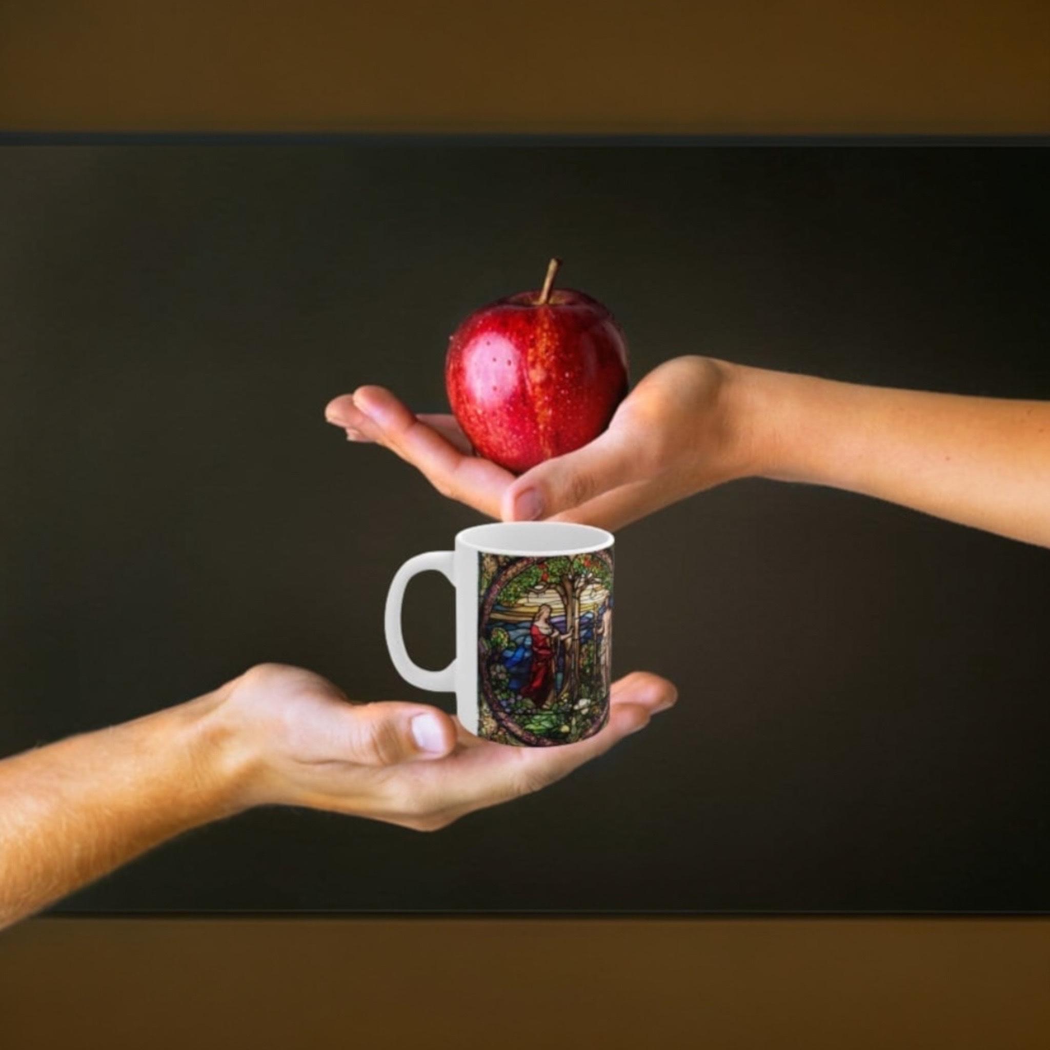 Adam and Eve Mug, Handcrafted Christian Pottery, Inspirational Morning ...