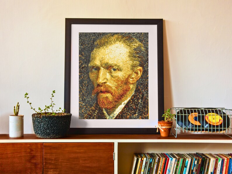 Vincent Van Gogh Portrait Cross Stitch Pattern, Van Gogh Stitch ...
