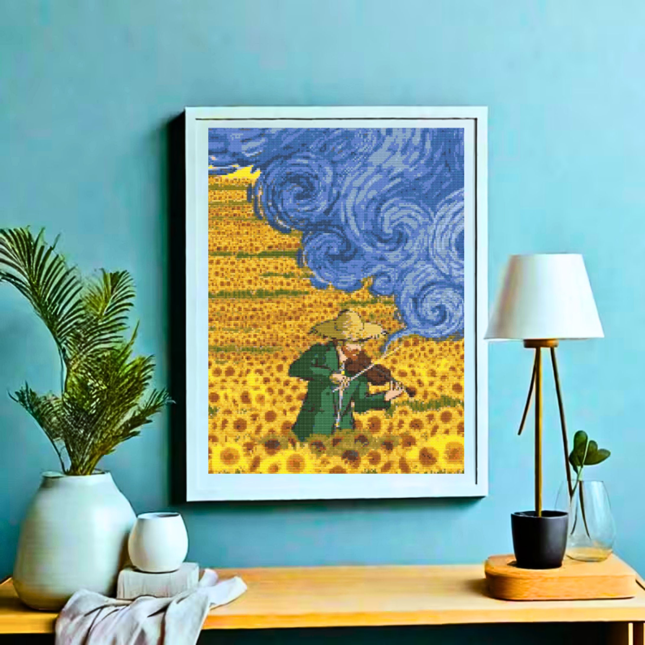 Van Gogh Poster Cross Stitch Pattern, Starry Night Cross Stitch Pattern ...