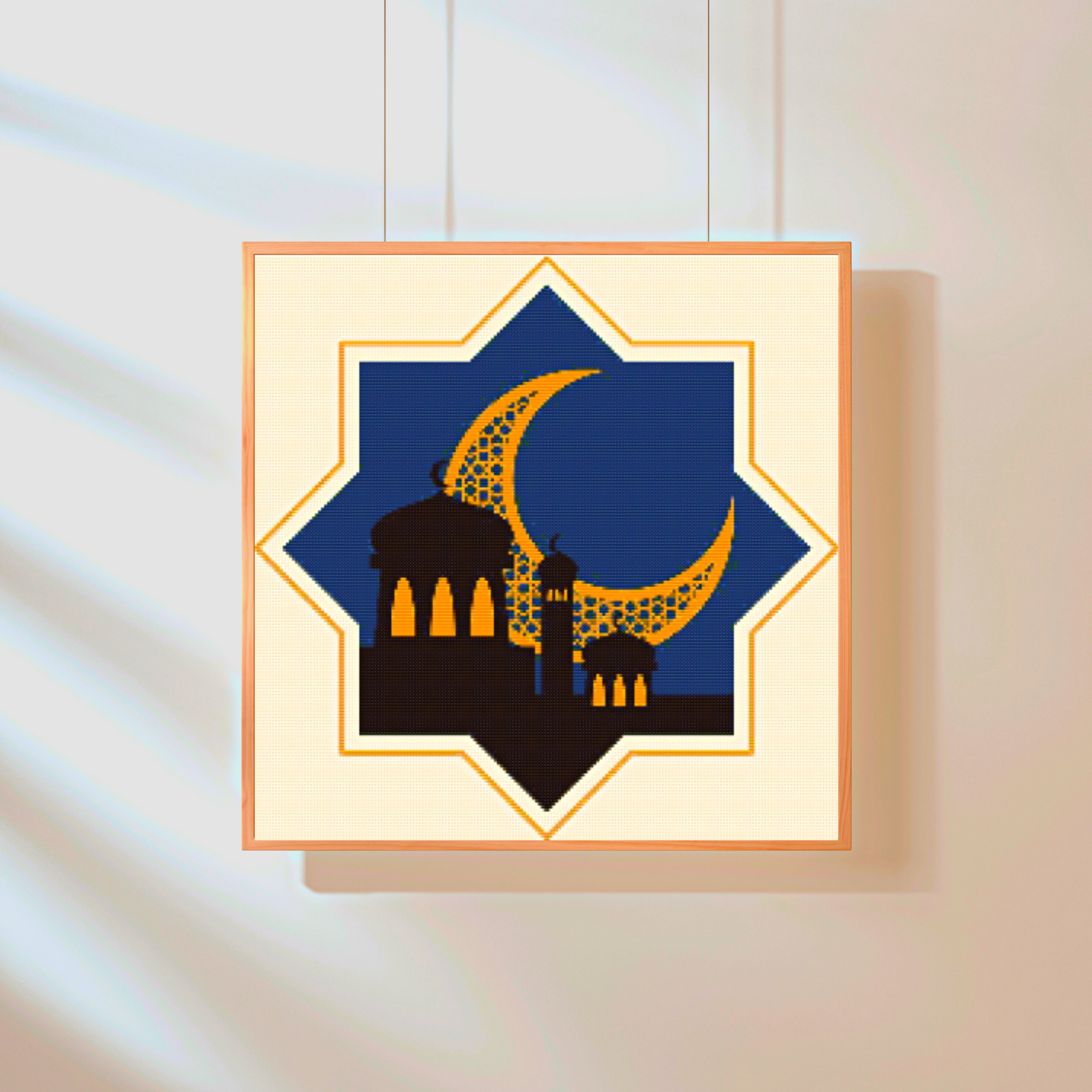 Islamic Crescent Mosque Cross Stitch Pattern PDF, Ramadan Crochet ...