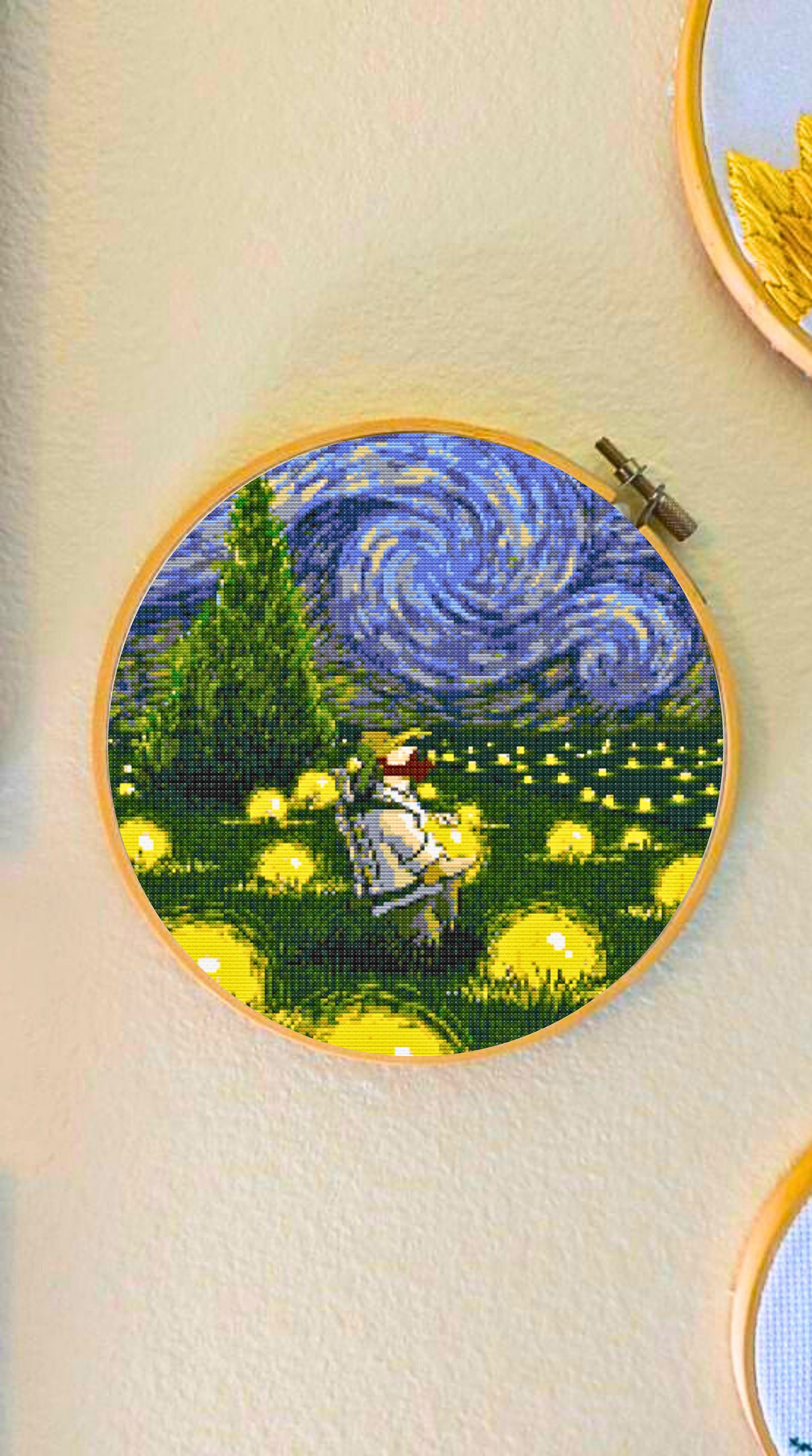 Vincent Van Gogh Cross Stitch Pattern PDF, Starry Night Samplers Stitch ...