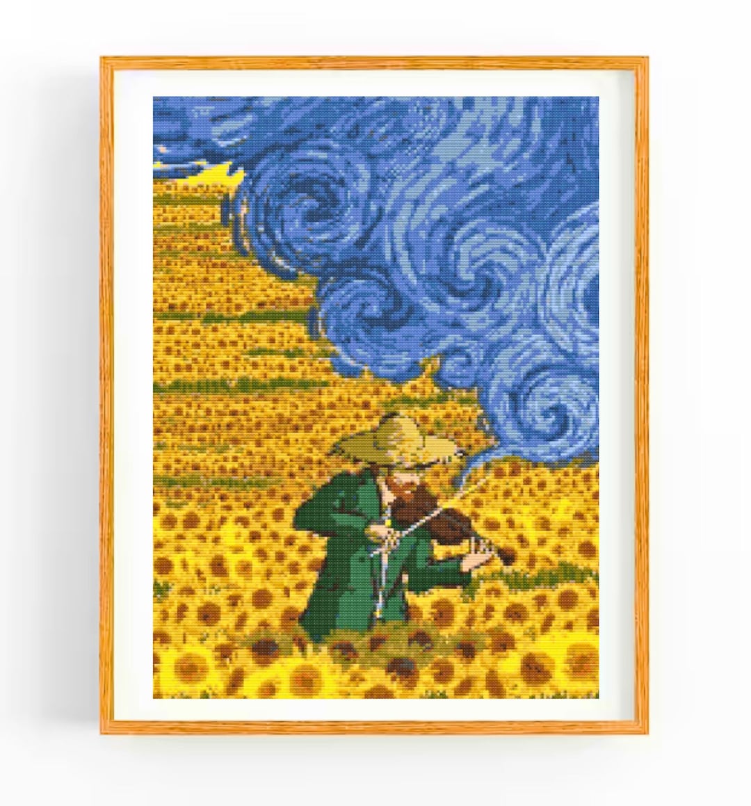 Van Gogh Poster Cross Stitch Pattern, Starry Night Cross Stitch Pattern ...