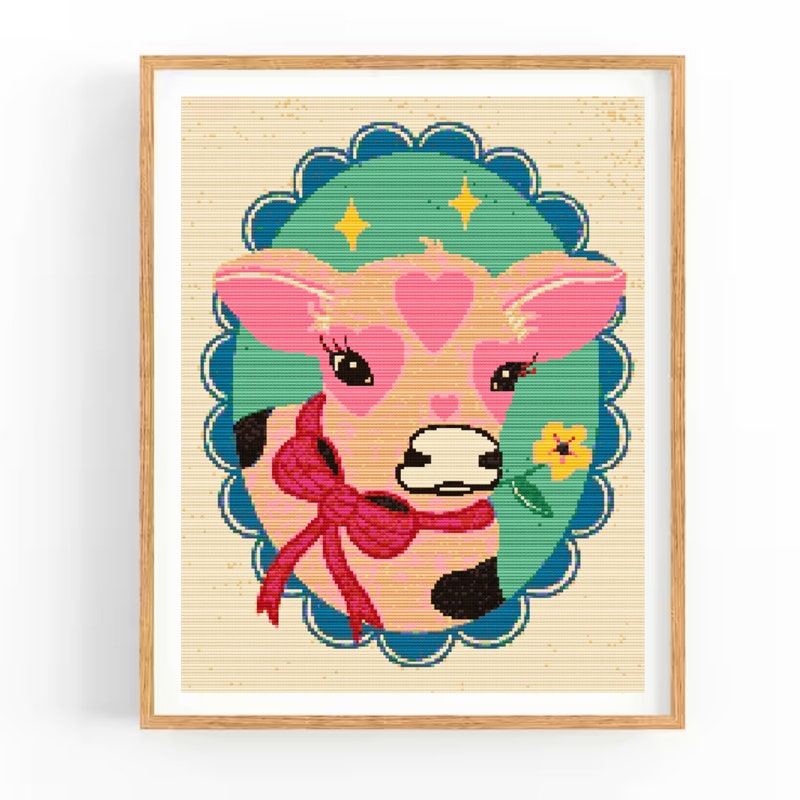 Cow Cross Stitch - Etsy