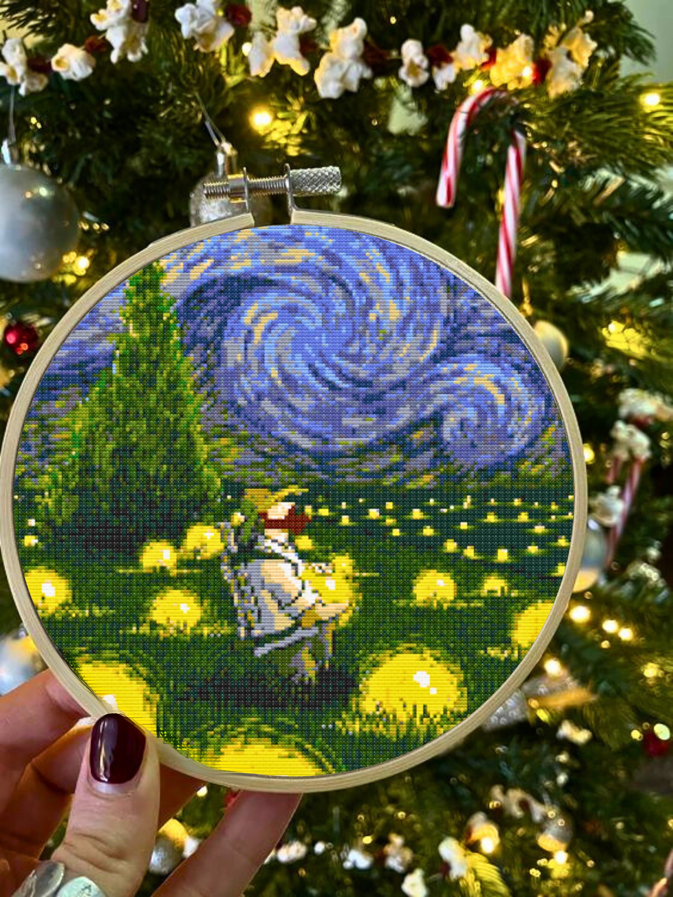 Vincent Van Gogh Cross Stitch Pattern PDF, Starry Night Samplers Stitch ...