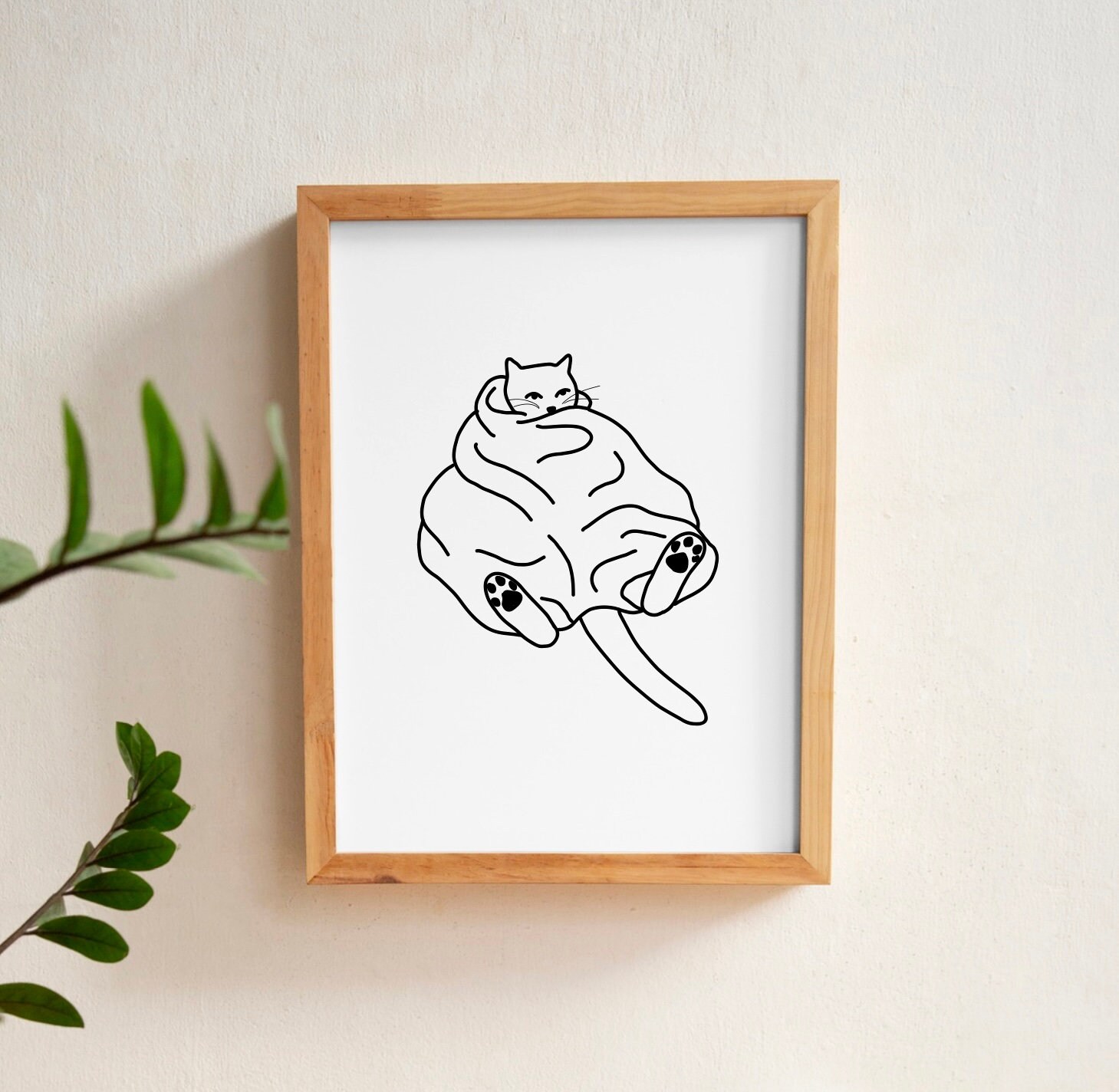 Cats Line Drawing Art, Funny Cat Poster Set of 3, Minimalist Pets Line ...