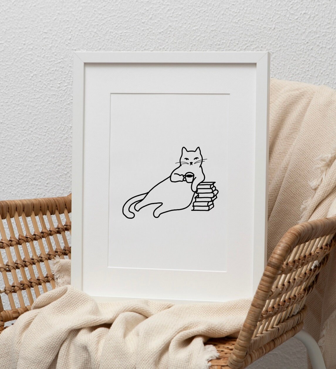 Cats Line Drawing Art, Funny Cat Poster Set of 3, Minimalist Pets Line ...