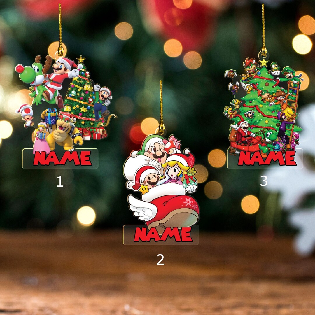 Personalized Super Mario Christmas Ornament Super Mario - Etsy