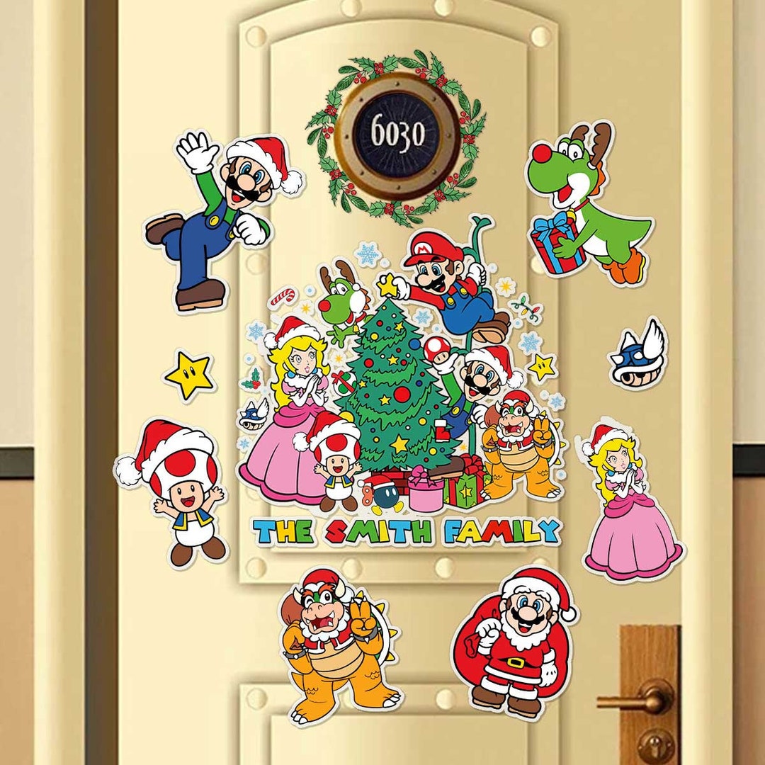 Personalized Super Mario Characters Christmas Magnet, Super Mario ...