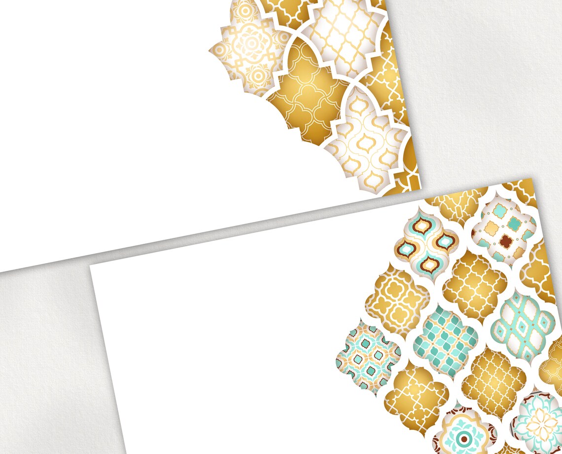 Moroccan Digital Posters Set. Arabic Cards, Background, Invitation ...