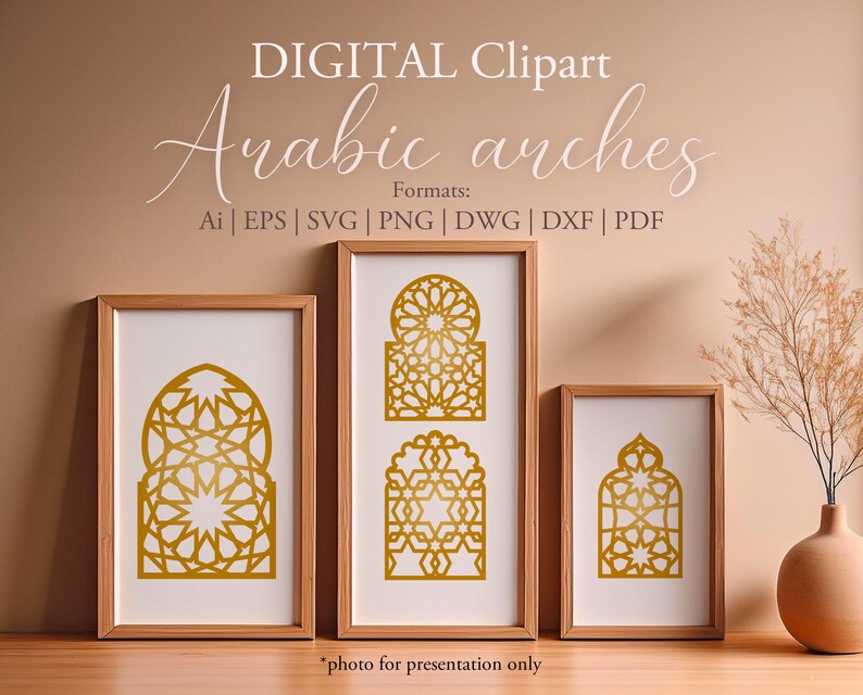 Arabic Arches Silhouette Digital Clipart. Arabian Ornament. Svg, Eps ...