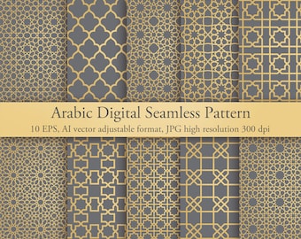 Arabic Designs 15 Clipart Bundle SVG PNG Files Instant Download Digital ...