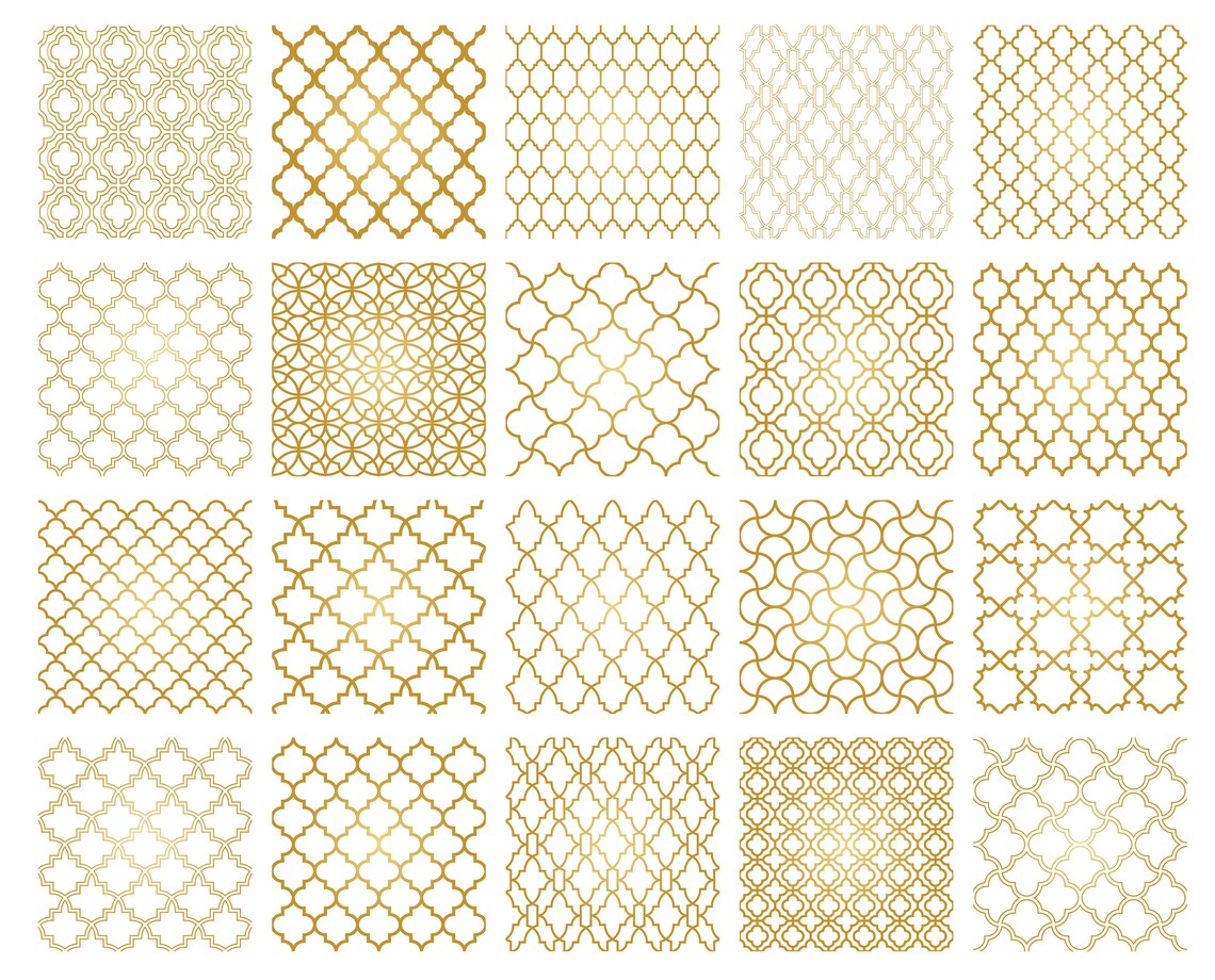 Moroccan Vector Seamless Pattern. Arabic Digital Ornament. Grid ...