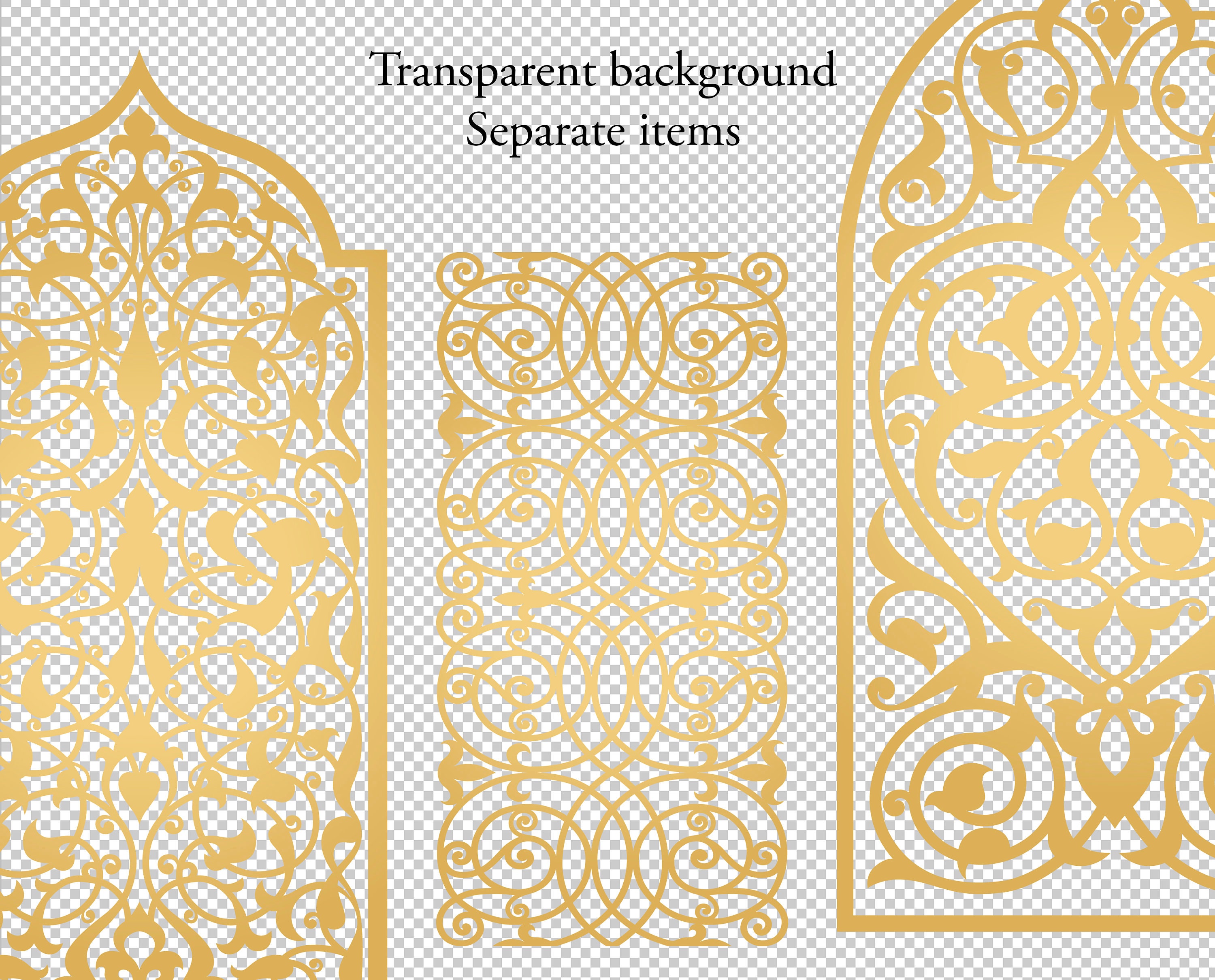 Arabic Arches Silhouette Bundle. Arabian Ornament. Digital Clipart. Ai ...