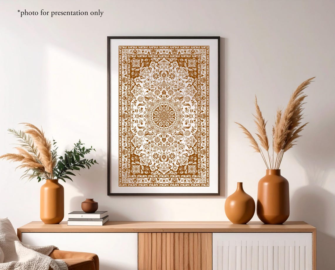 Arabian Rug Pattern SVG. Persian Oriental Carpet. Moroccan, Indian Rug ...