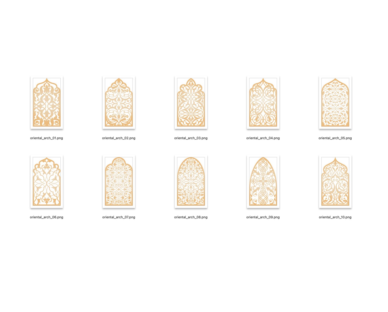 Arabian Digital Arches. Oriental Floral Ornament. Moroccan Decoration ...