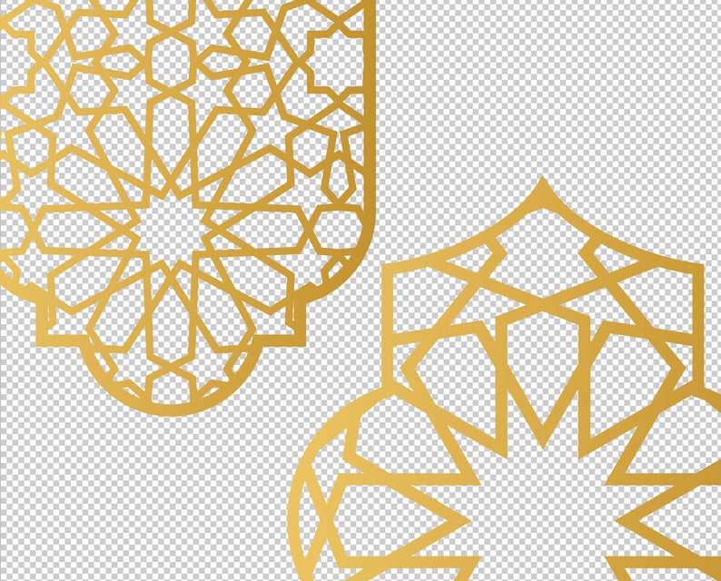 Moroccan Arabic Frames. Vector Vignettes Bundle Arabic Style. Digital ...