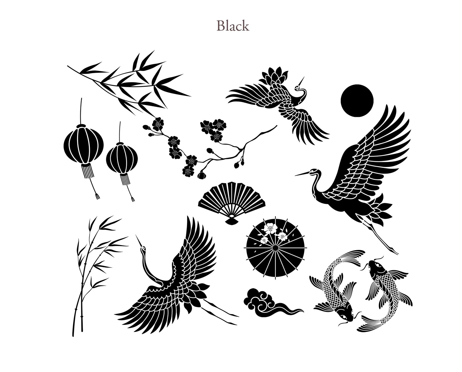 Asian Svg Clipart. Japanese Vector Items. Japanese Festival. Japan Svg ...