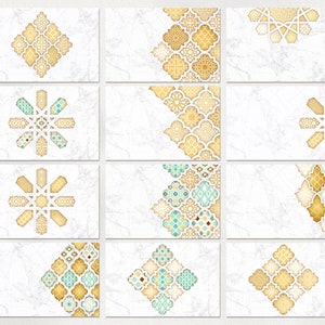 Moroccan Digital Posters Set. Arabic Cards, Background, Invitation ...