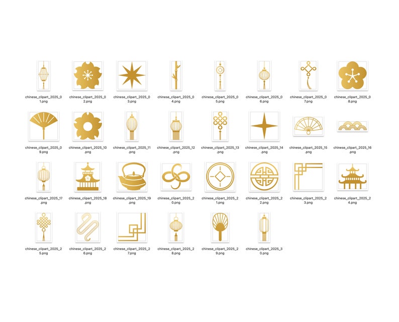 Chinese Vector Digital Elements. Ornament. Chinese 2025 New Year of the ...