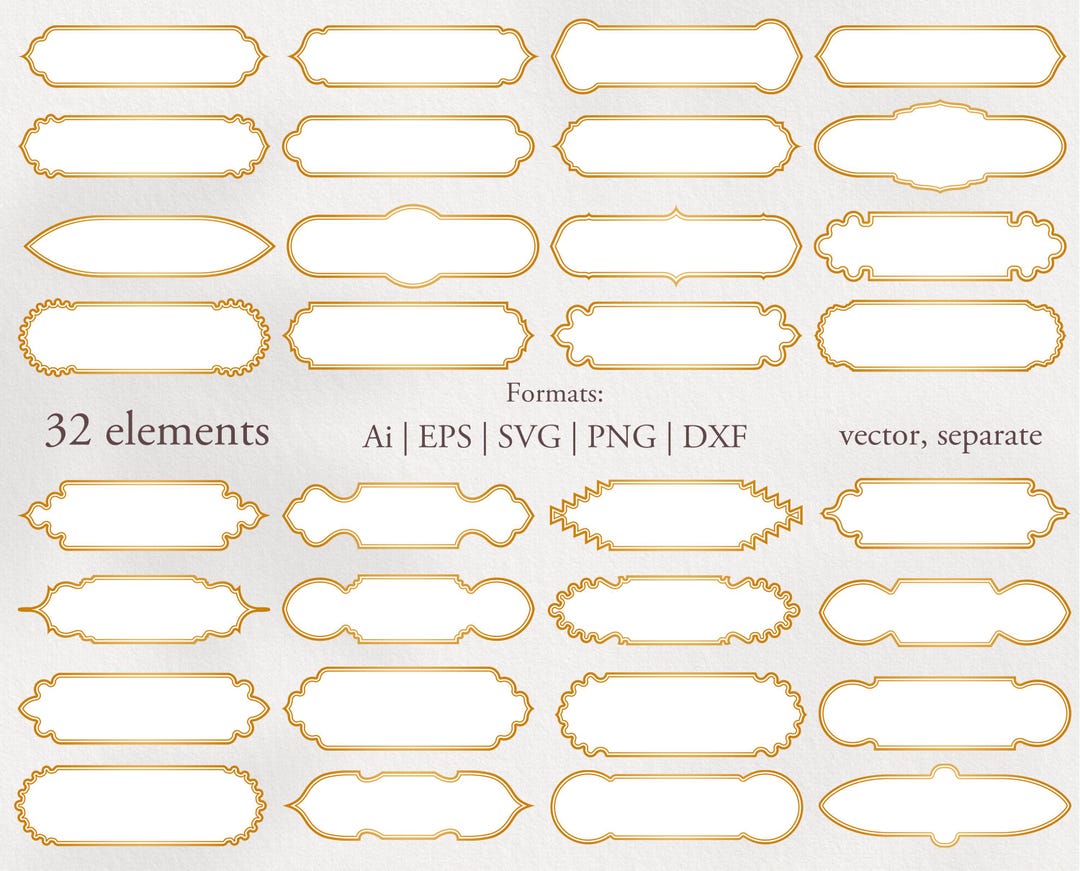 Arabic Text Box Title Frame. Arabian Border. Digital Vector Clipart ...