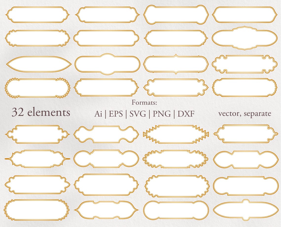 Arabic Text Box Title Frame. Arabian Border. Digital Vector Clipart ...