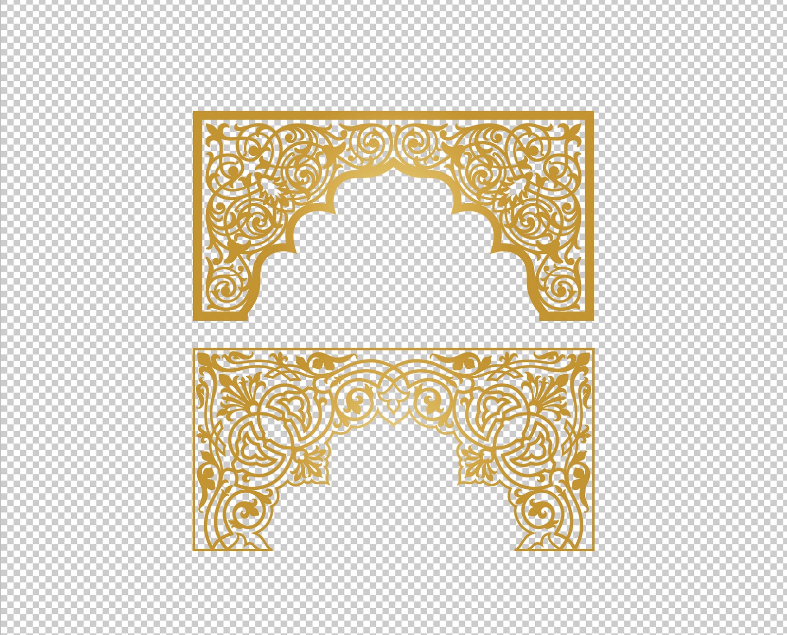 Arabic Arches Vector Set. Arabian Oriental Ornament. Digital Clipart ...