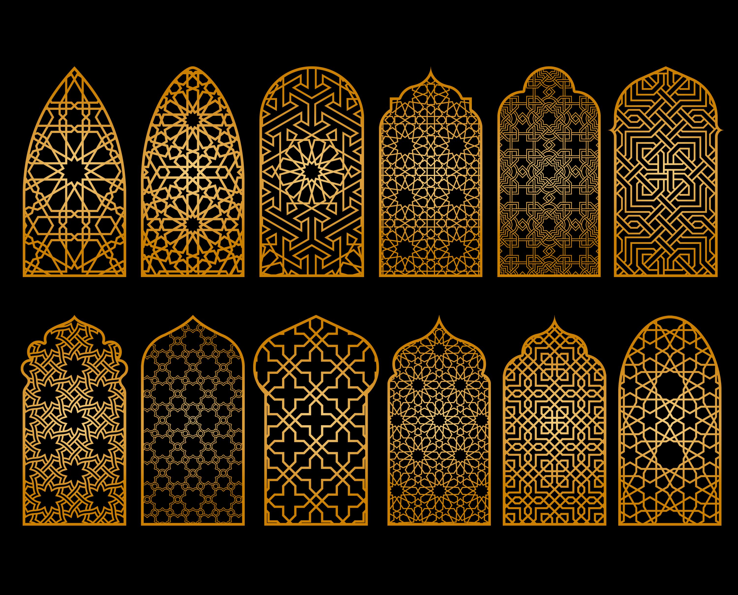 Arabic Arches Silhouette Bundle. Moroccan Arches. Digital Clipart. Eps ...
