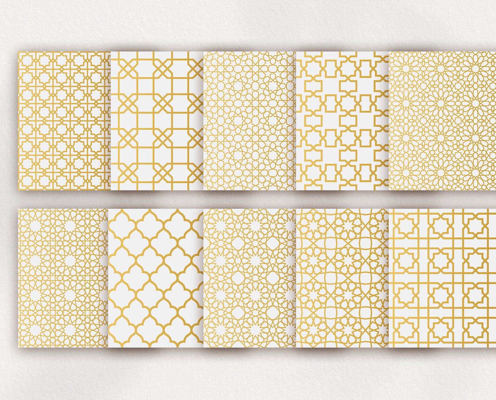 10 Arabian Seamless Digital Pattern. Arabic Golden Ornament Bundle. JPG ...