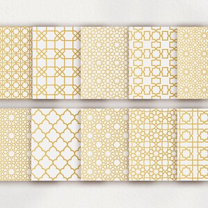 10 Arabian Seamless Digital Pattern. Arabic Golden Ornament Bundle. JPG ...