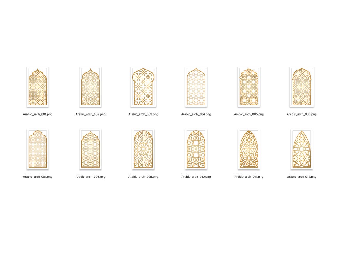 Arabic Arches Silhouette Bundle. Moroccan Arches. Digital Clipart. Eps ...