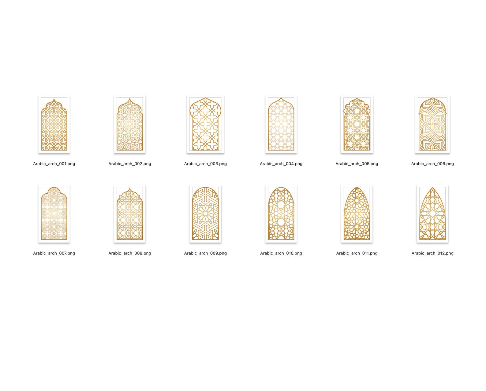Arabic Arches Silhouette Bundle. Moroccan Arches. Digital Clipart. Eps ...