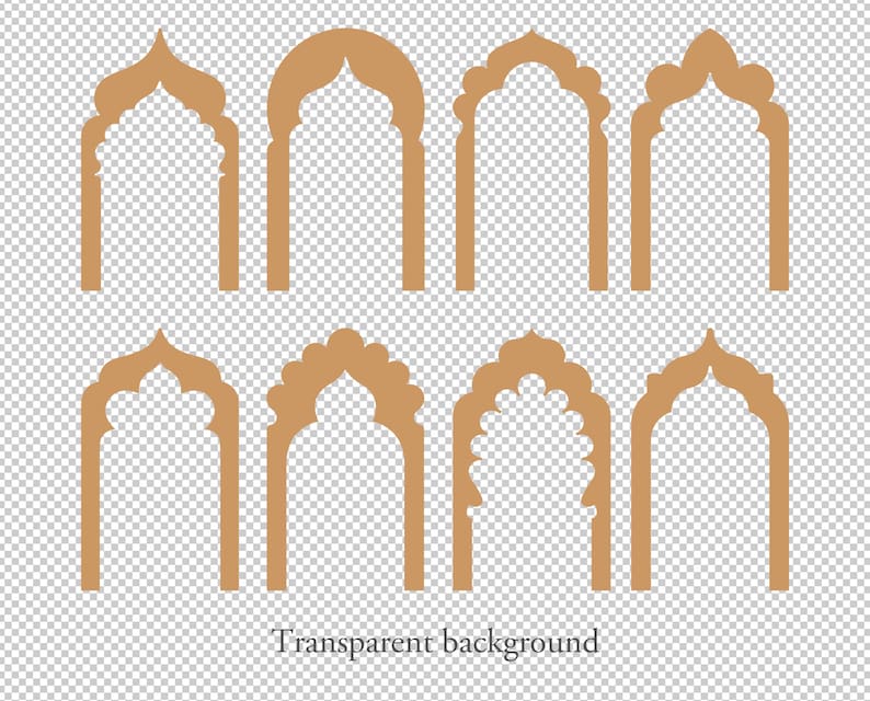 Oriental Arabic Arches Digital Bundle. Moroccan Vector Arch. SVG Arabic ...