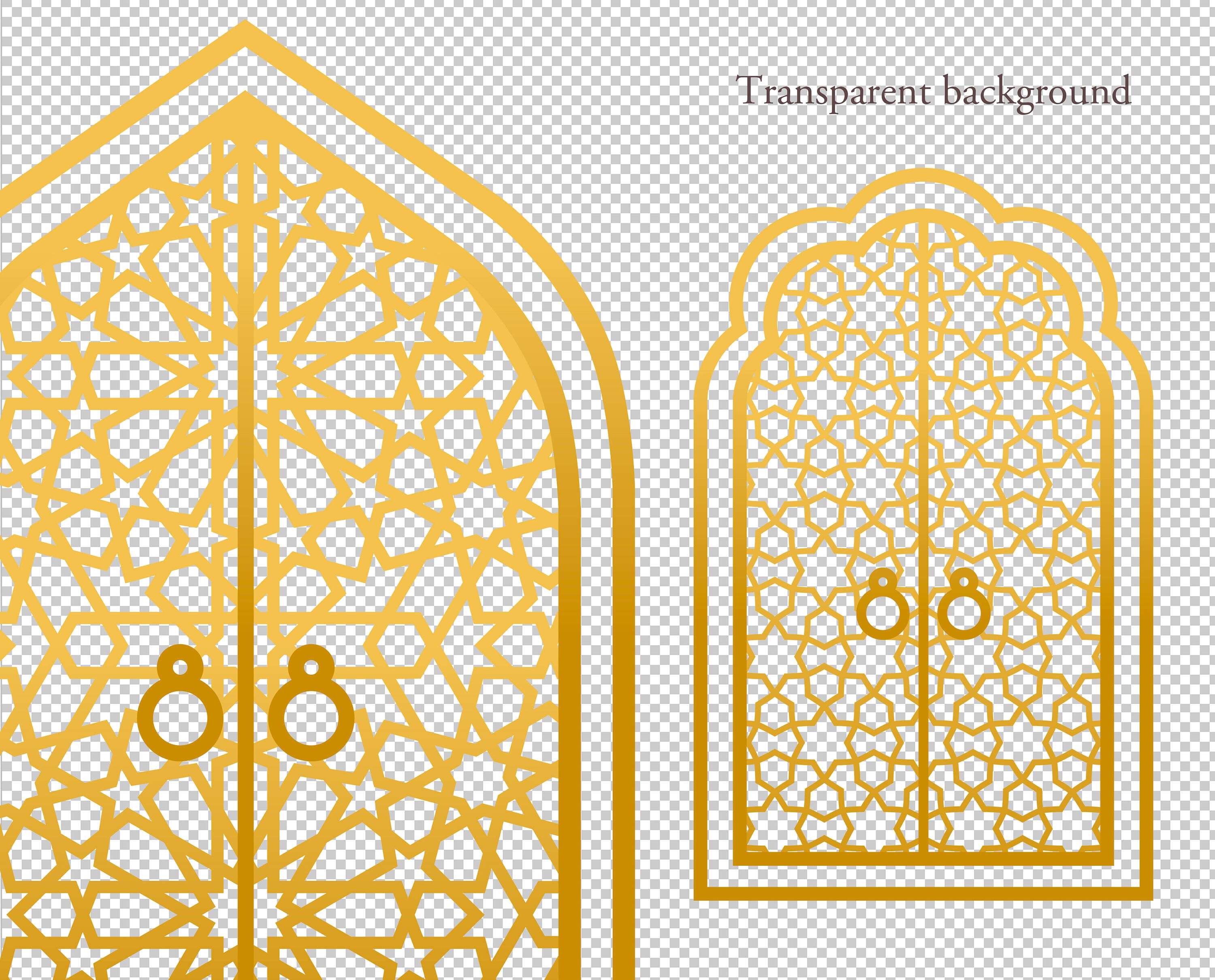 Arabic Arches Silhouette Bundle. Arabian Ornament. Digital Clipart. SVG ...