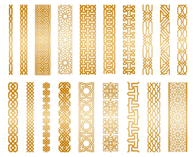 Oriental Arabic Borders. Seamless Pattern. Arabian Border. Turkish ...