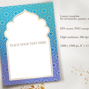 Oriental Arabic Colorful Frame Templates. Borders Bundle. Digital ...