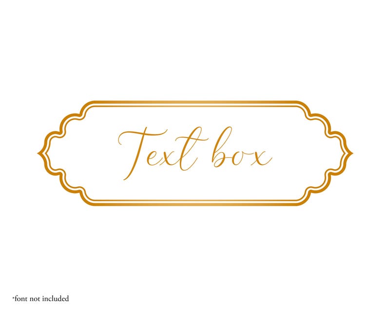 Arabic Text Box Title Frame. Arabian Border. Digital Vector Clipart ...