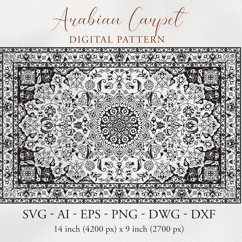 Rug Design Vector - Etsy UK