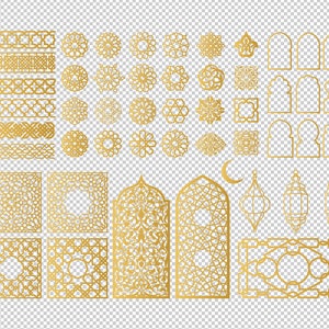 50 Arabian Oriental Vector Elements. Arabic Ornament. Separate. Digital ...