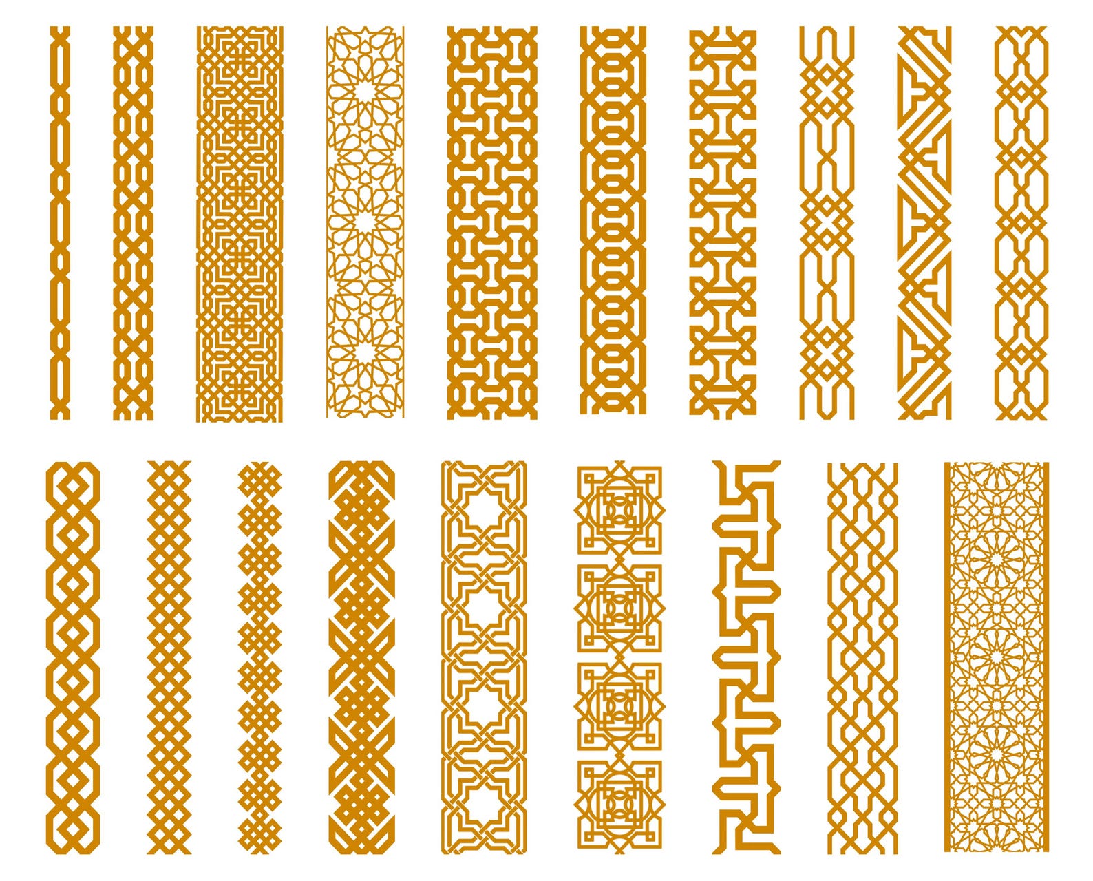 Oriental Arabic Borders. Seamless Pattern. Arabian Border. Turkish ...
