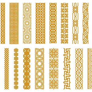 Oriental Arabic Borders. Seamless Pattern. Arabian Border. Turkish ...