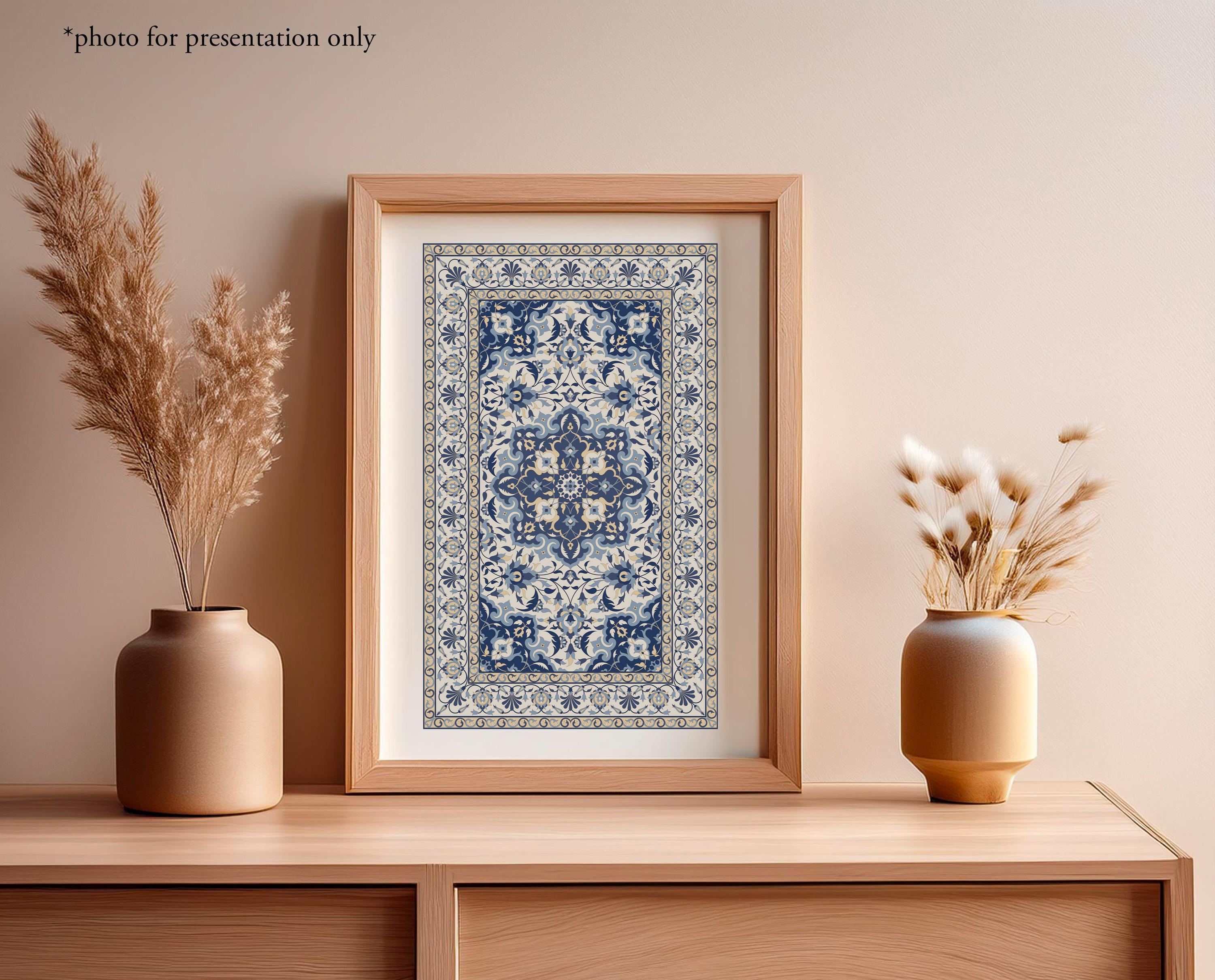 Persian Rug Pattern. Oriental Carpet SVG Vector. Moroccan, Arabic Rug ...