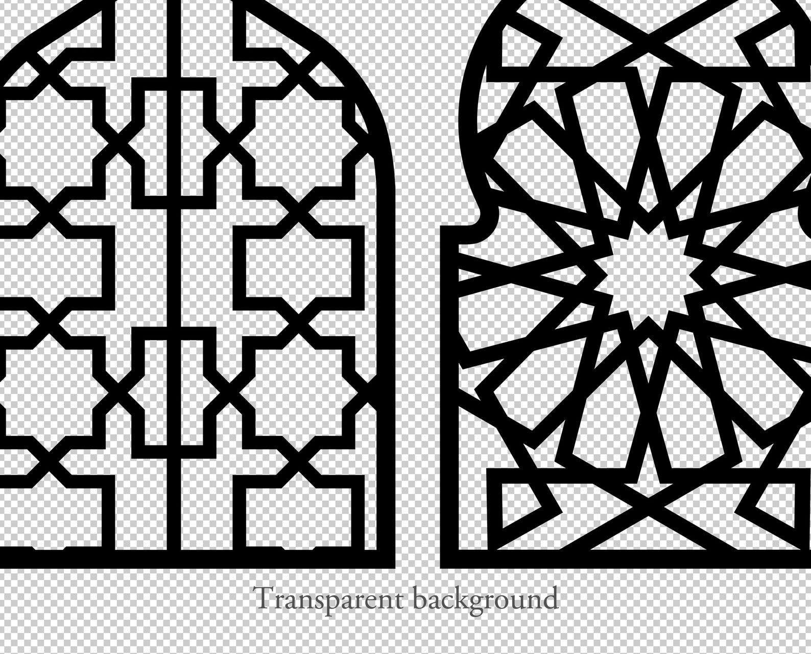 Arabic Arches Silhouette Bundle. Arabian Ornament. Digital Clipart. Svg ...