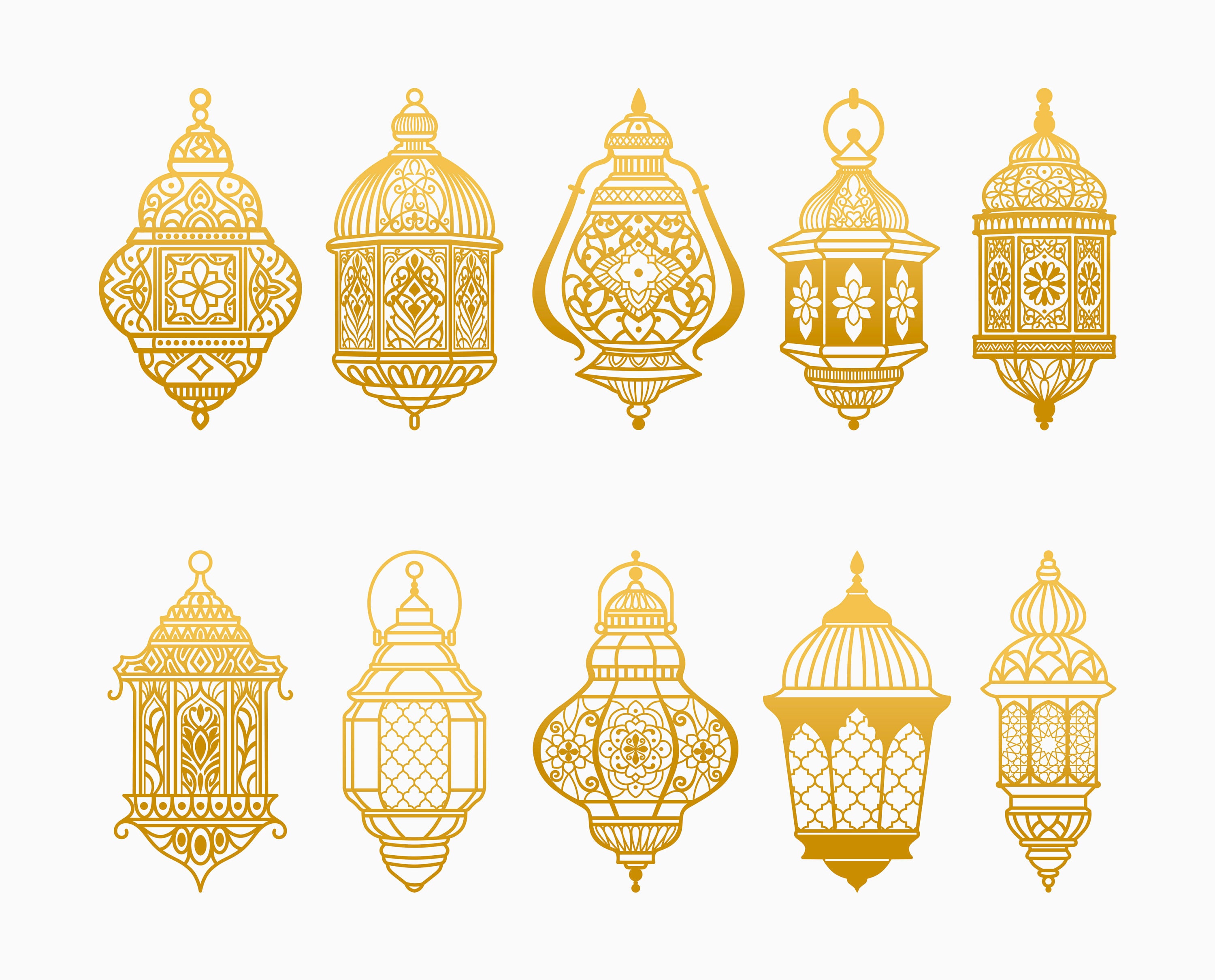 Moroccan Lanterns Clipart. Moroccan Lamp. EPS, SVG Vector Format, PNG ...
