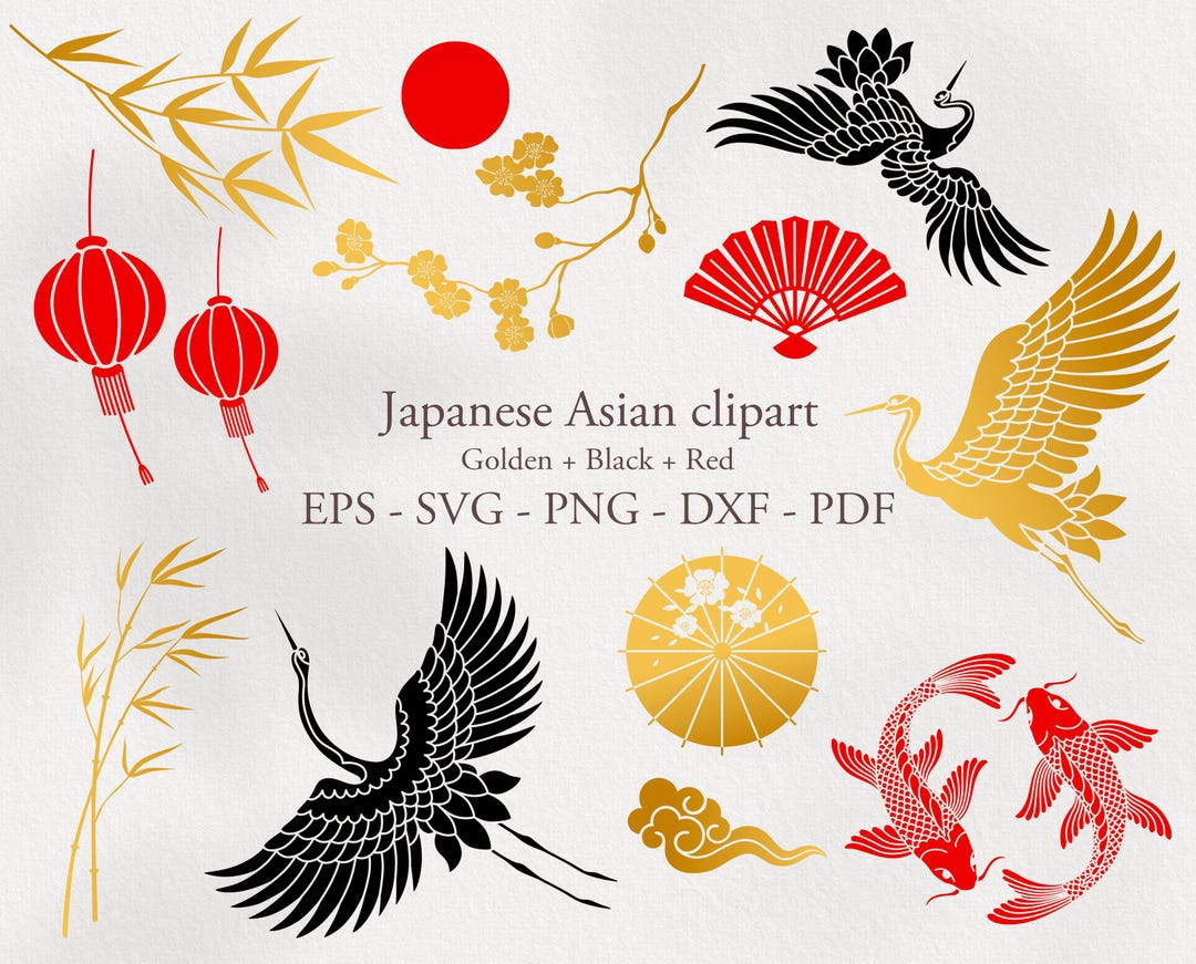 Asian Svg Clipart. Japanese Vector Items. Japanese Festival. Japan Svg ...
